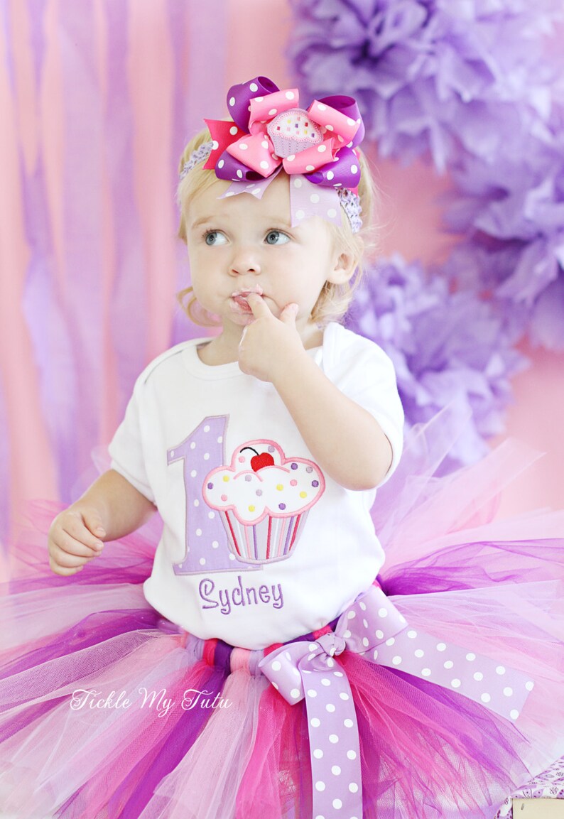 Lil' Cupcake Birthday Tutu Outfit-first Second Birthday - Etsy