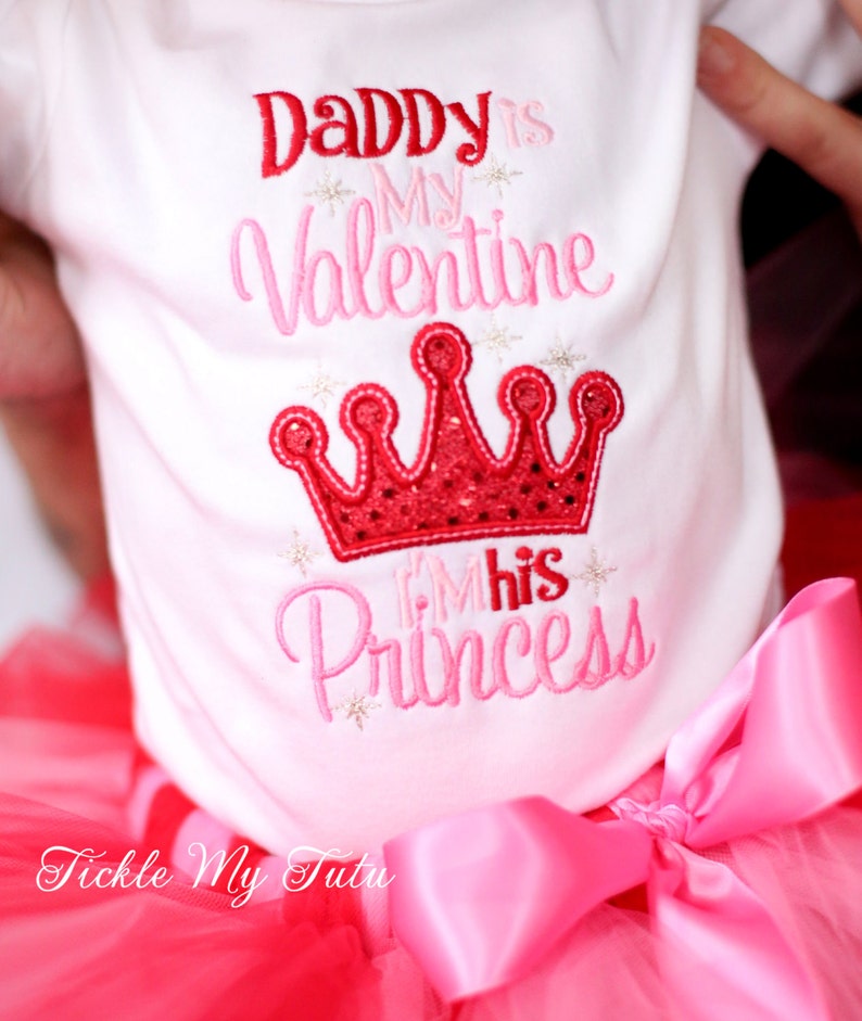 Girls Valentine Outfit-daddy's Valentine Princess Tutu Outfit-daddy is ...