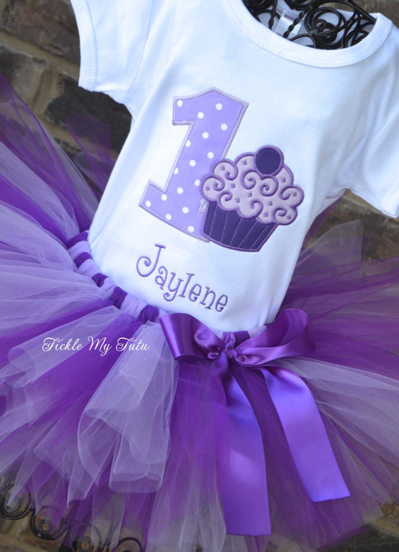 Cupcake Birthday Outfit-purple Passion Cupcake Swirl Birthday - Etsy