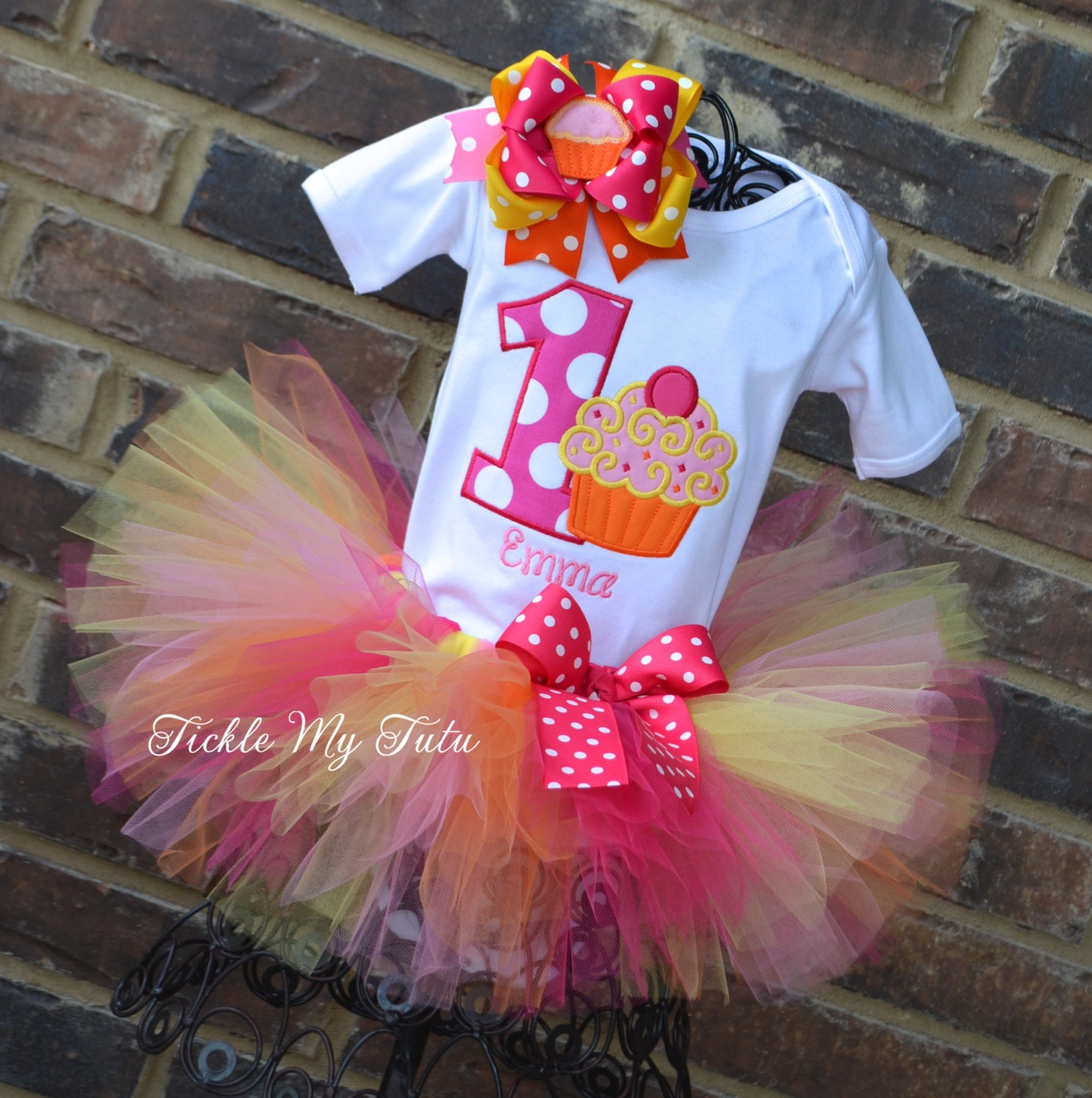 Cupcake Swirl emma Birthday Tutu Outfit First | Etsy