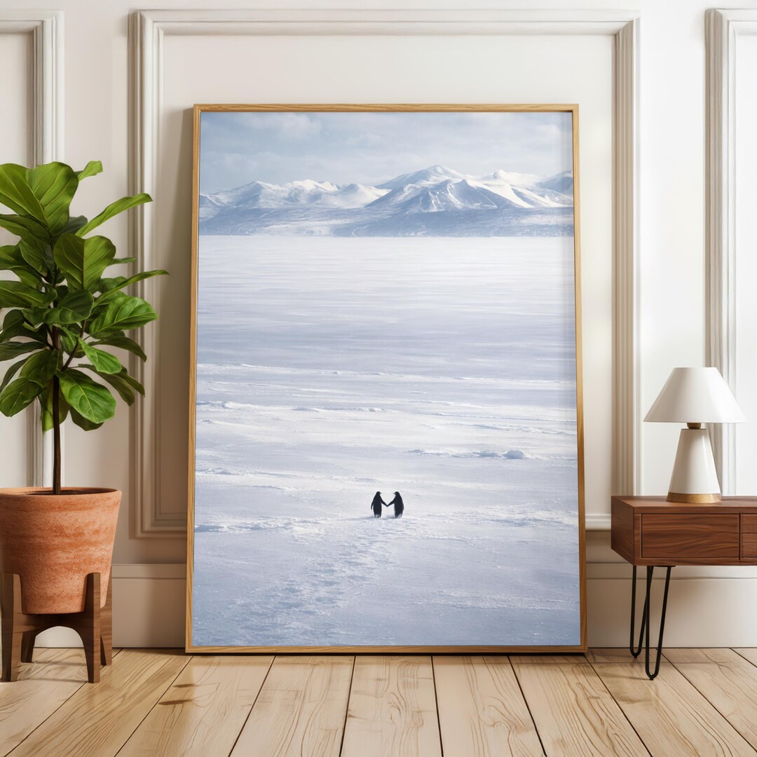 Nihilist Penguin Couple Digital Wall Art - Printable Poster - Etsy
