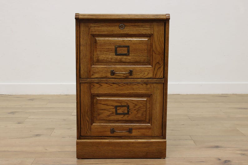 Antique Oak File Cabinet | Solid Wood, Raised Panel Design - Etsy Australia