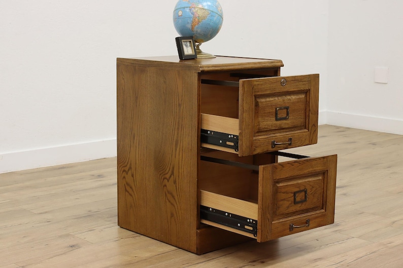 Antique Oak File Cabinet | Solid Wood, Raised Panel Design - Etsy Australia