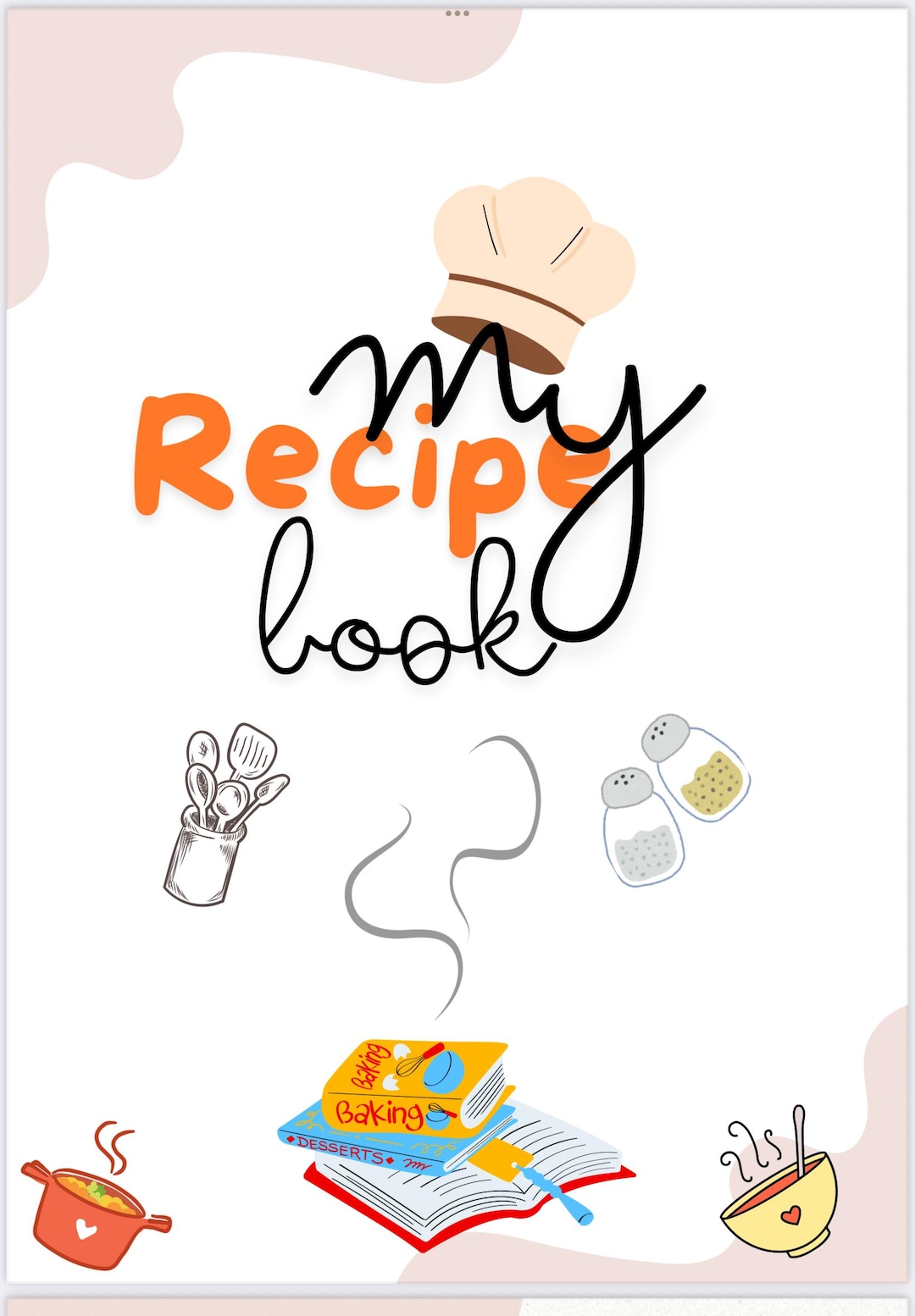 Editable Recipe Book Template | Printable Recipe Planner | Digital ...