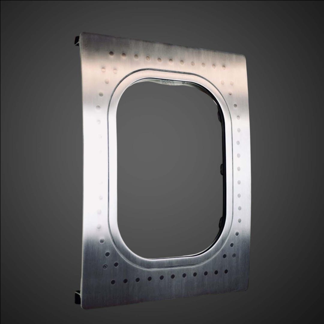 Aluminum Riveted Window Picture Frame | Industrial Aviator Window Wall ...
