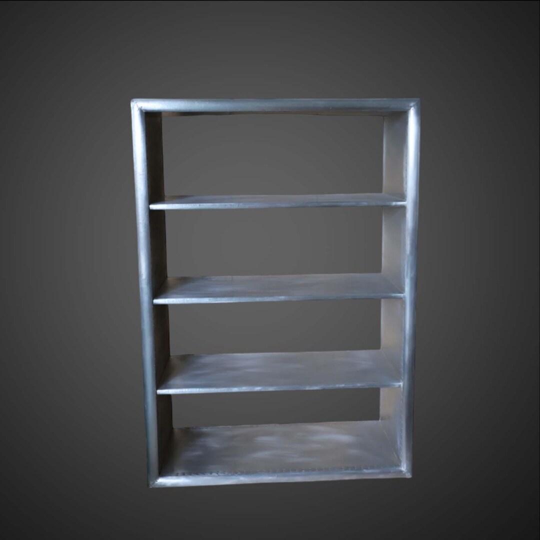 Aviator Bookshelf Style Industrial Metal Shelving Unit | Aluminum ...