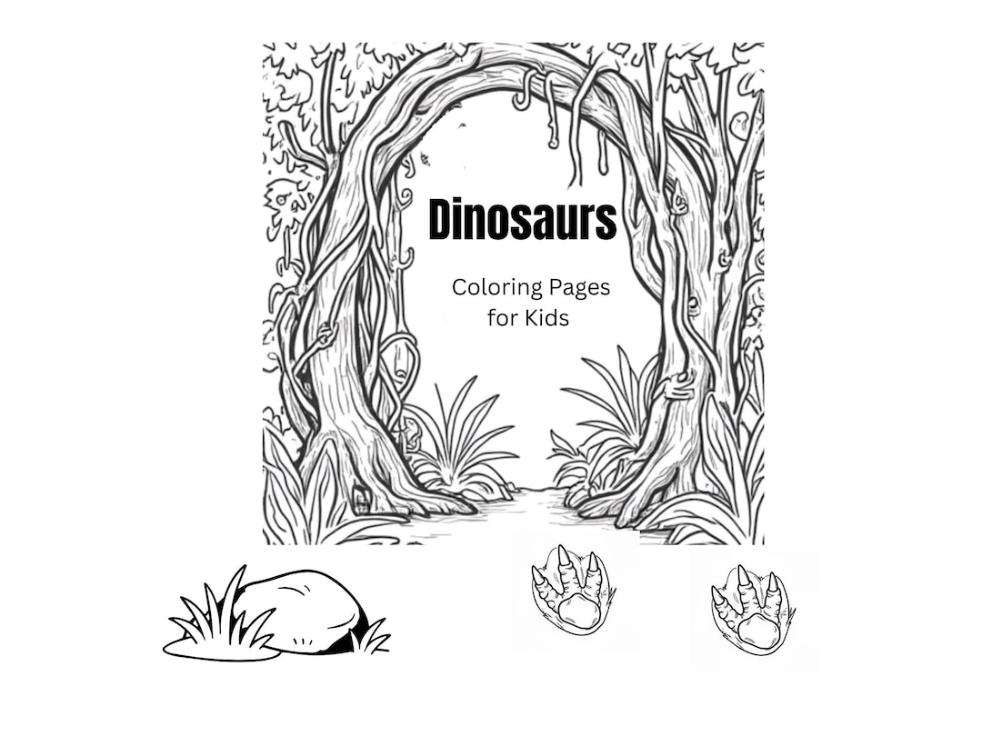 Dinosaur Coloring Book Printable | 8 Cute Dino Coloring Pages for Kids ...