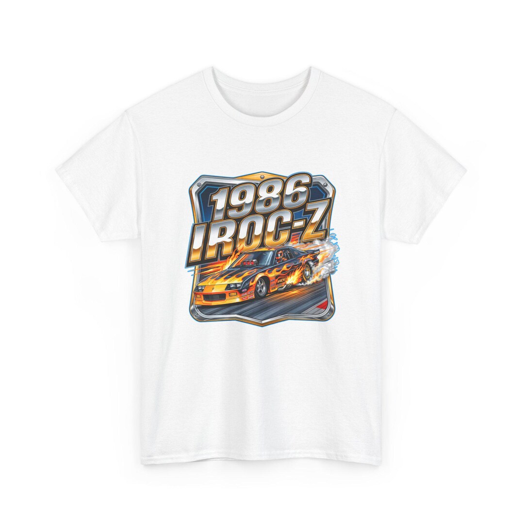 1986 Camaro IROC-Z Camaro Racing Graphic T-shirt | Retro Muscle Car Tee ...