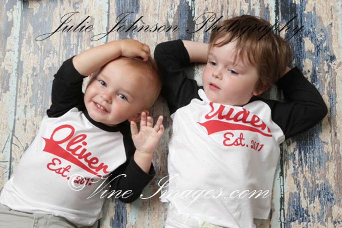 BIG Brother LITTLE Brother Set Kid's Personalized NAME - Etsy