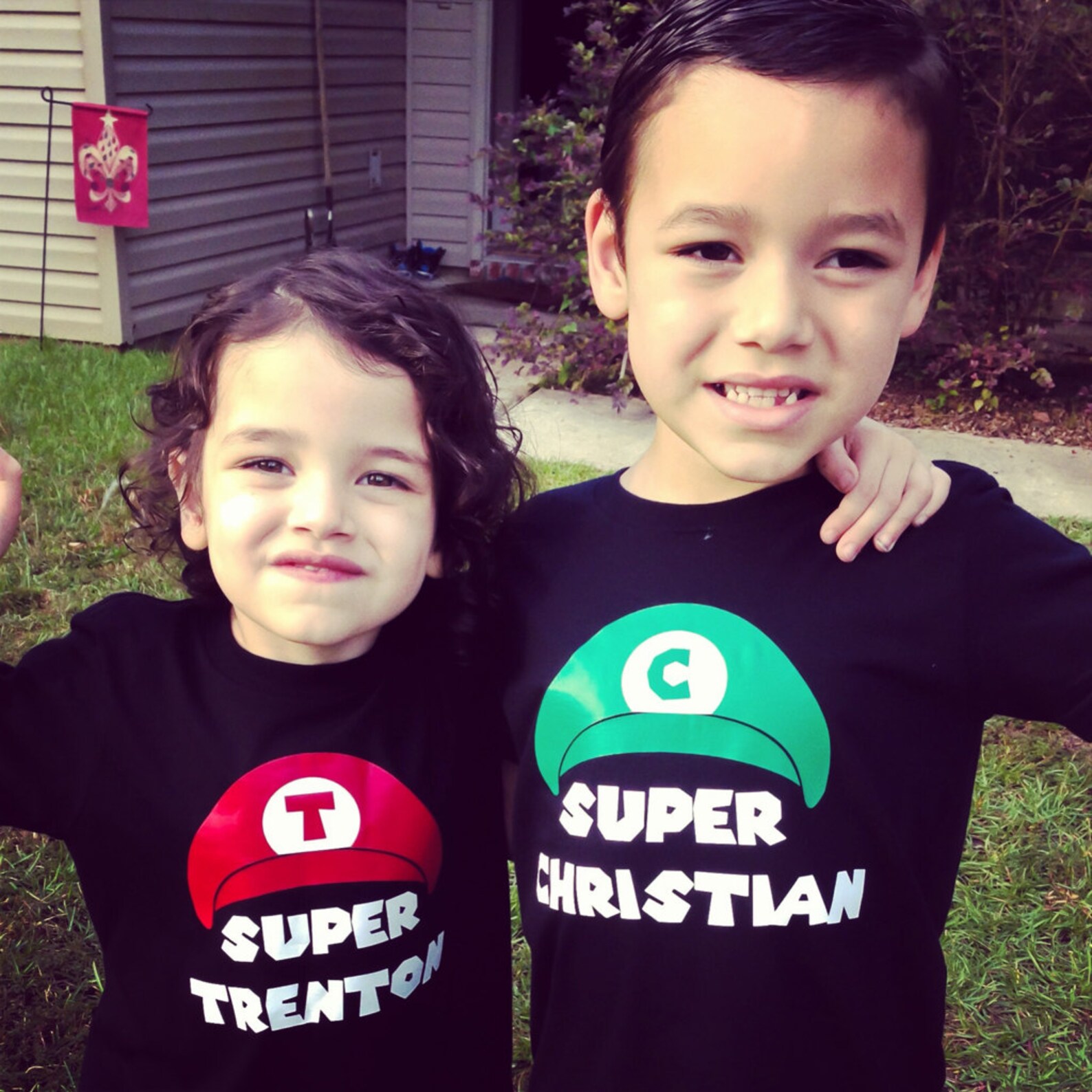 SUPER MARIO Inspired Kid's Personalized Name Tshirt | Etsy