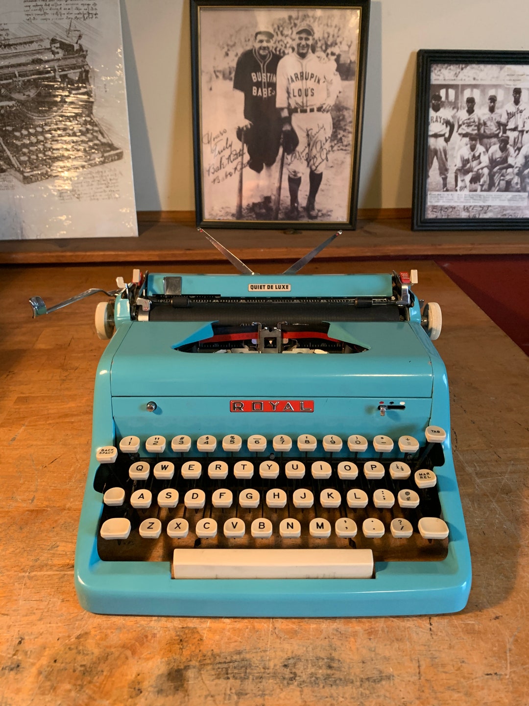 Royal Quiet Deluxe Teal Typewriter 1957 - Etsy