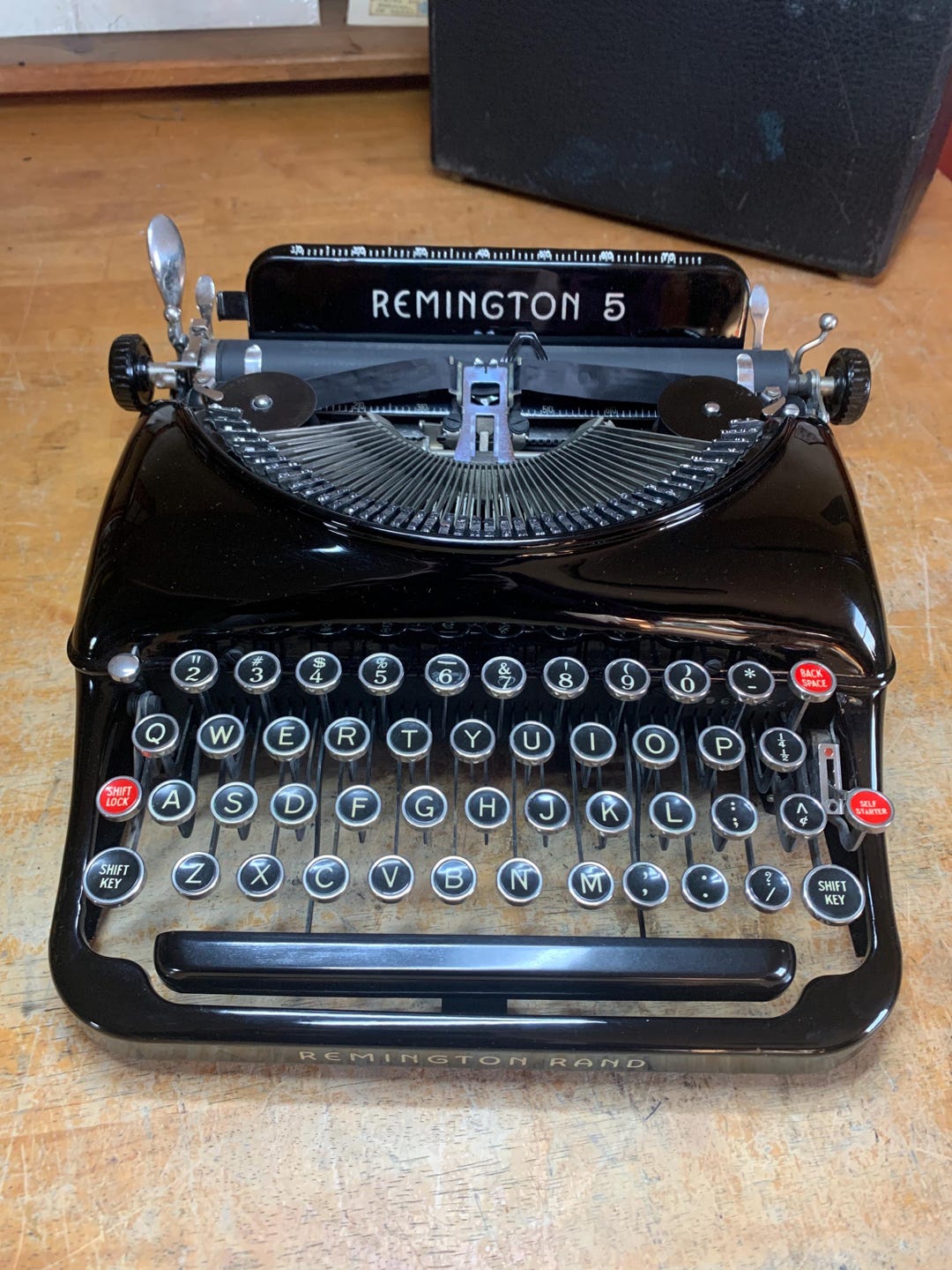 Remington 5 Black Glossy Typewriter - Etsy
