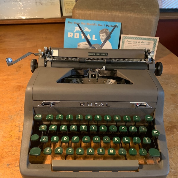 Green Typewriter - Etsy