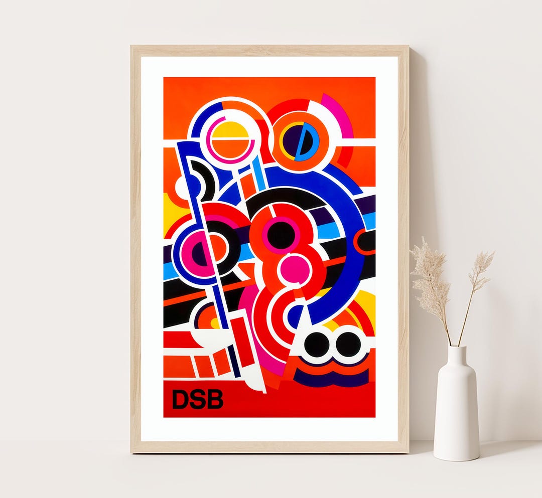 DSB Danish Modern Art Poster by Henning Damgård-sørensen 1982 ...
