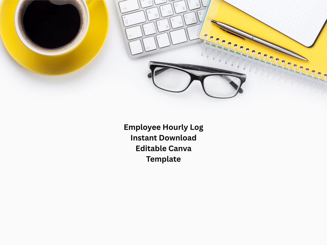 Employee Hourly Log | Editable Canva Timesheet Template | Printable ...