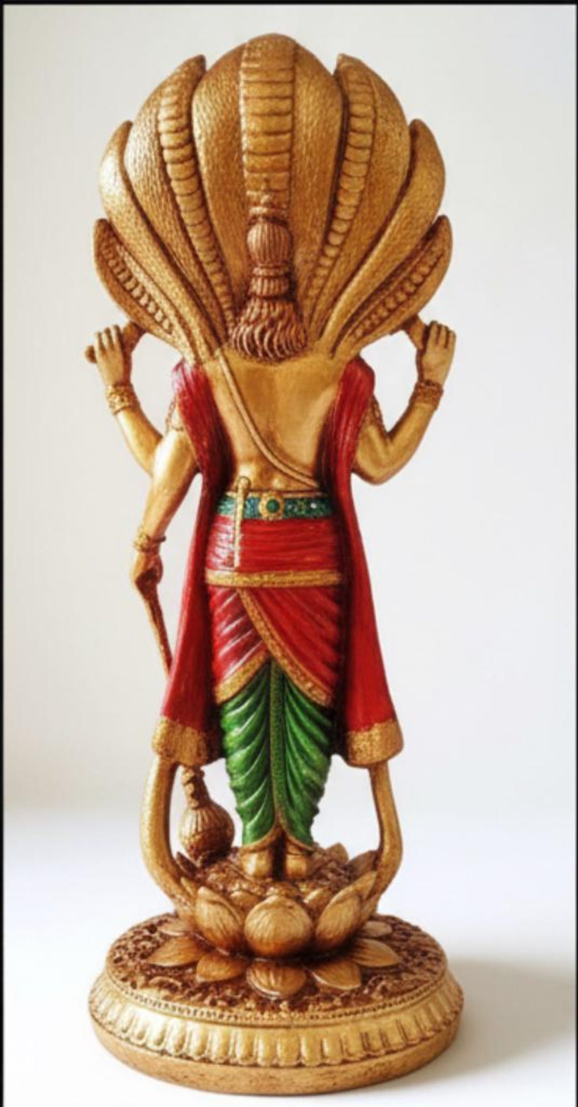 Lord Vishnu Idol With Sheshnaag – Narayana Statue Standing on Lotus ...