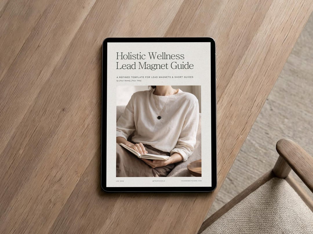 Holistic Wellness Lead Magnet Template – Editable Canva Guide for ...