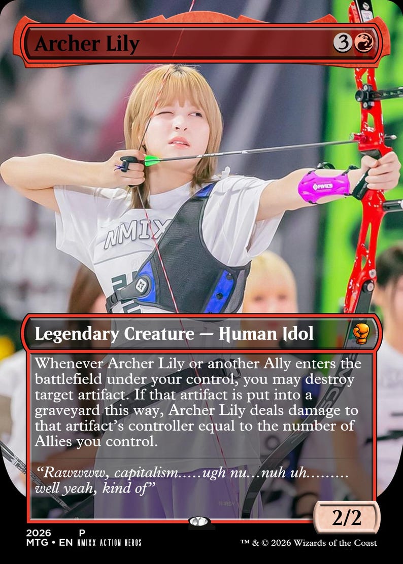 Nmixx-inspired Action Hero Foil MTG Cards | Fan Made K-pop Magic ...