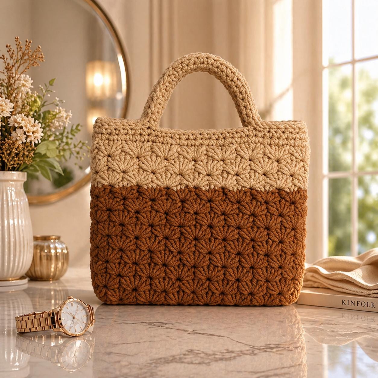 Crochet Textured Handbag Pattern PDF Instant Download Stylish Tote Bag ...