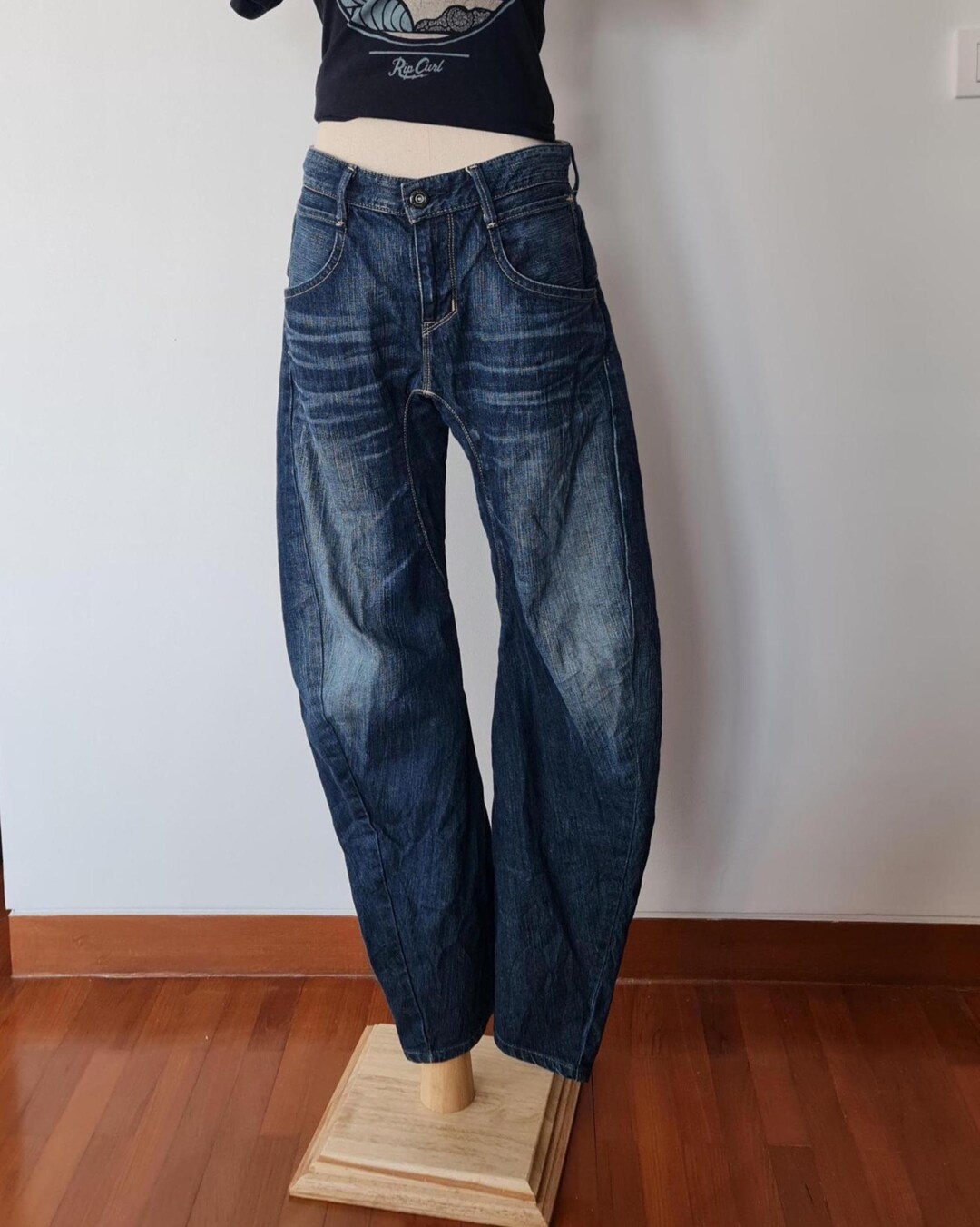 Vintage Edwin E-function Jeans – 3D Curved Indigo Denim, Stacked Leg ...