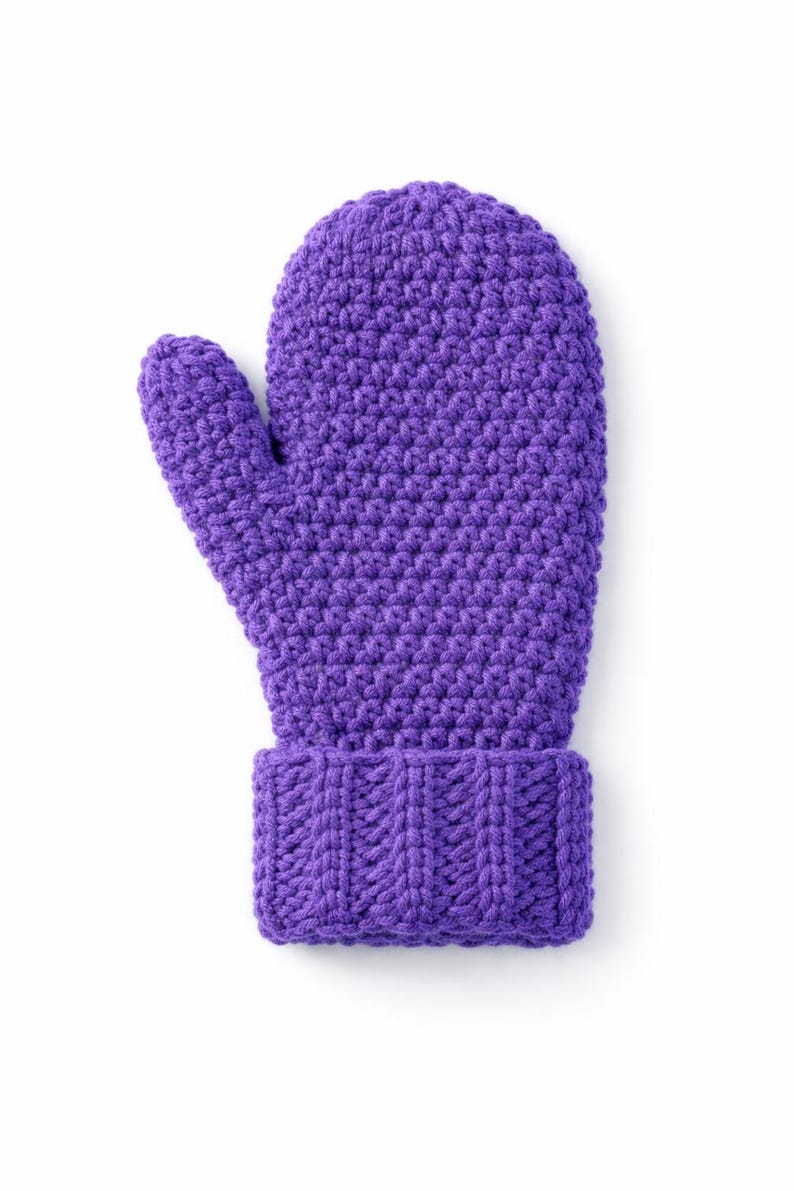 Crochet Mitten Pattern-toddler Crochet Mittens- Child Crochet Mitten ...