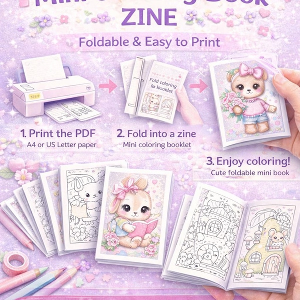 Coloring Book Zines - Etsy