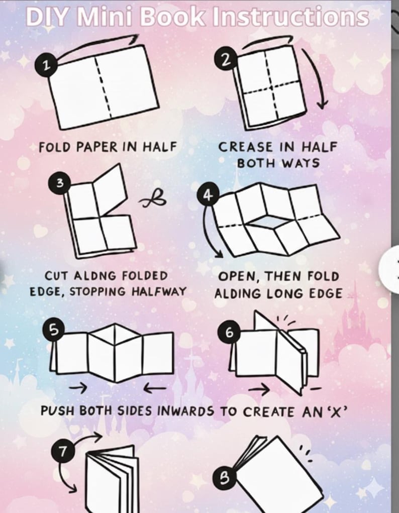 Printable Mini Coloring Book Zine for Girls | Foldable Coloring Book ...