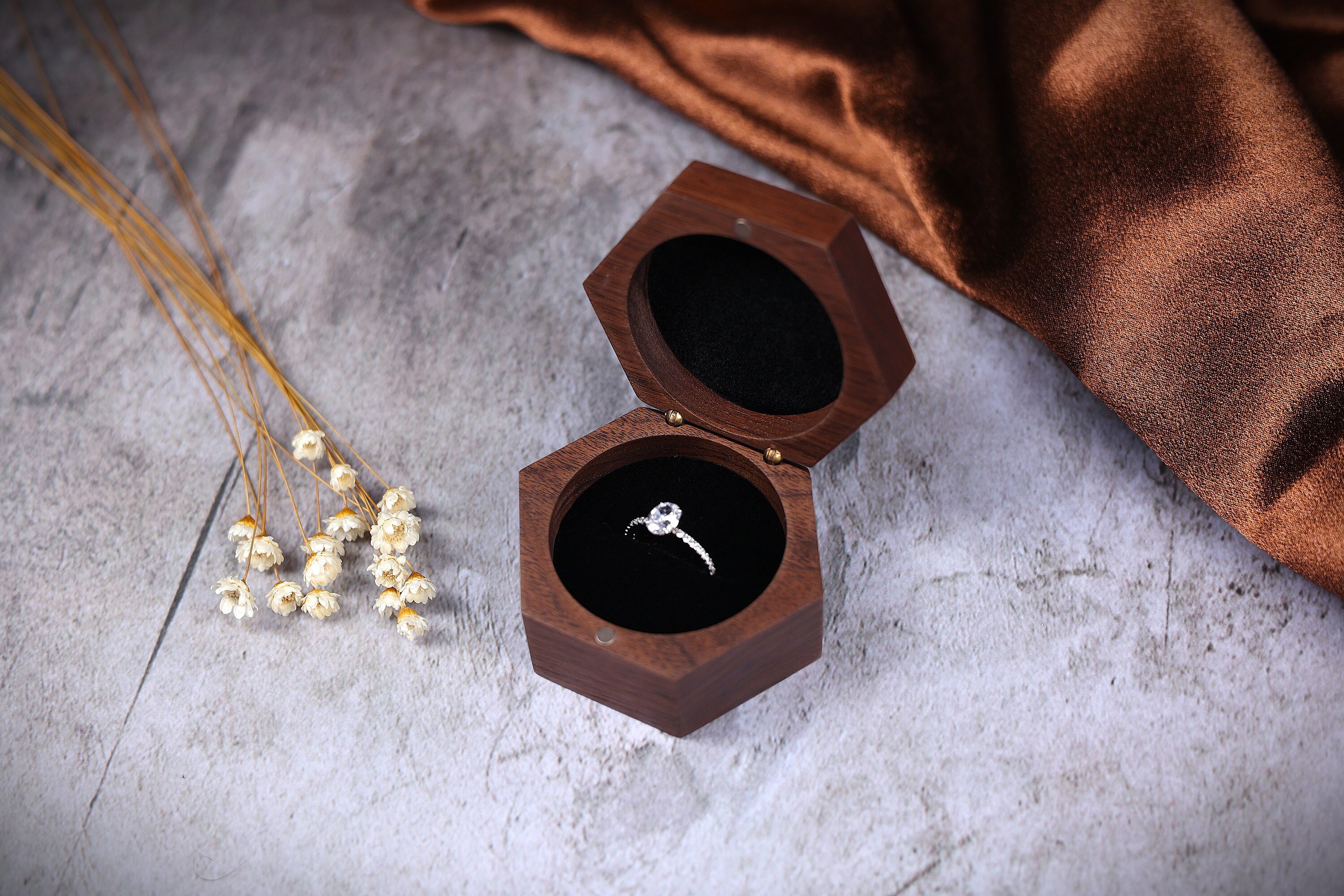 Proposal Ring Box, Custom Engagement Ring Box, Wedding Engagement Ring ...