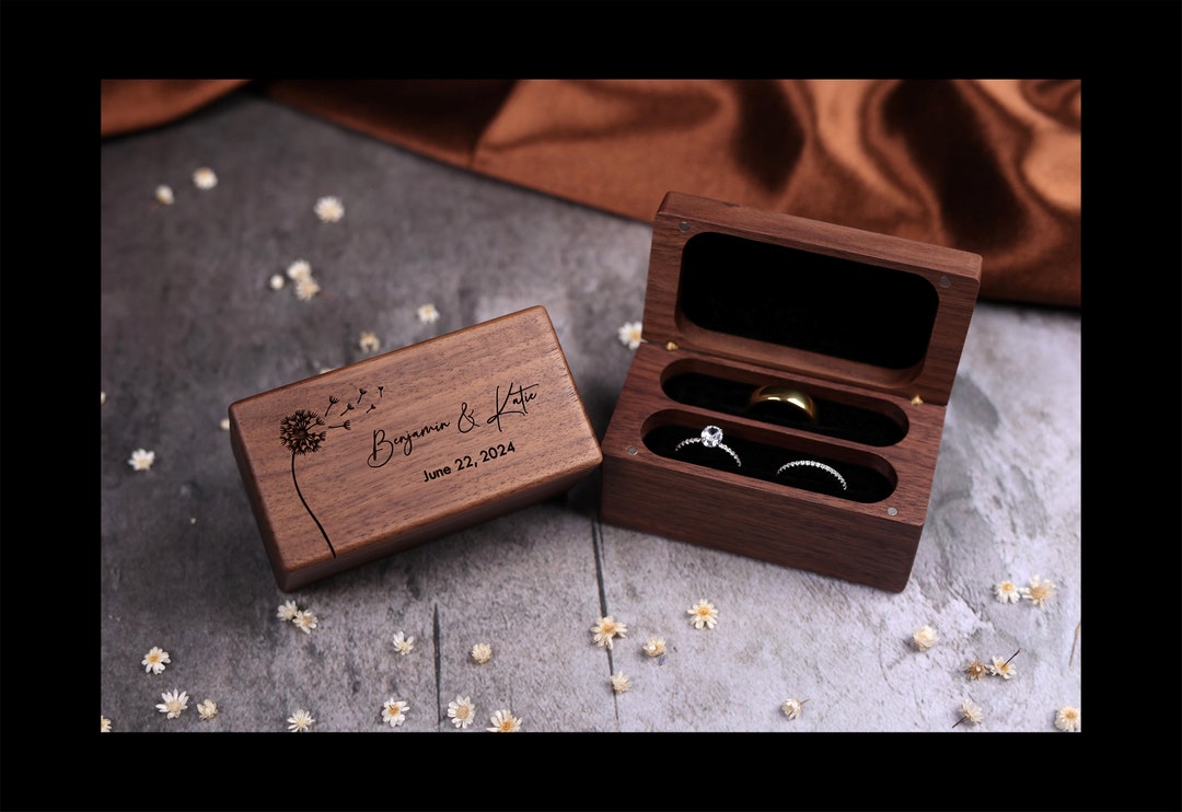 Wedding Ring Box Holder, Ring Bearer Box Alternative for Wedding ...