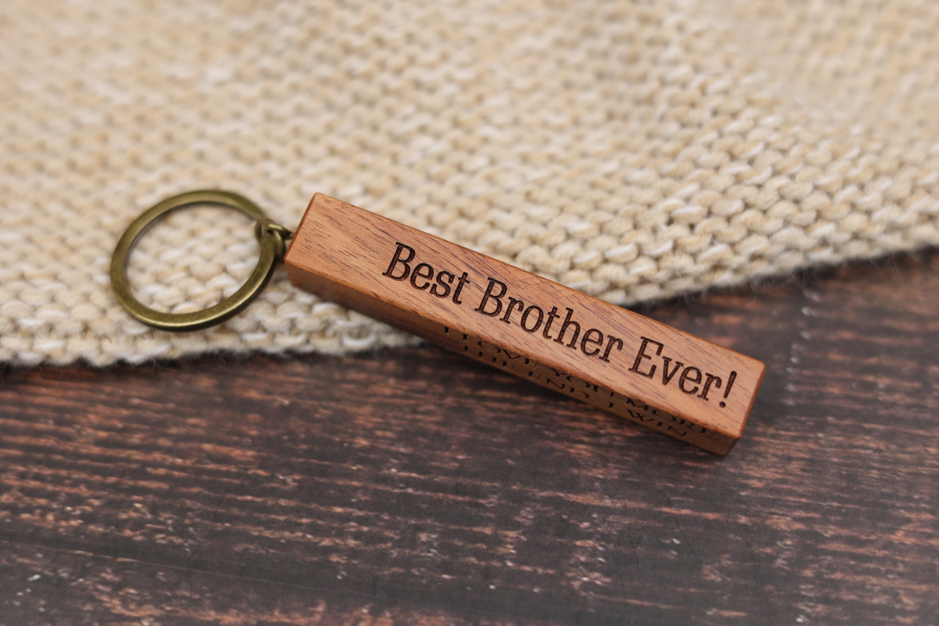 Custom Wooden Keychain: Engraved Walnut, Koa & Olive Wood - Etsy