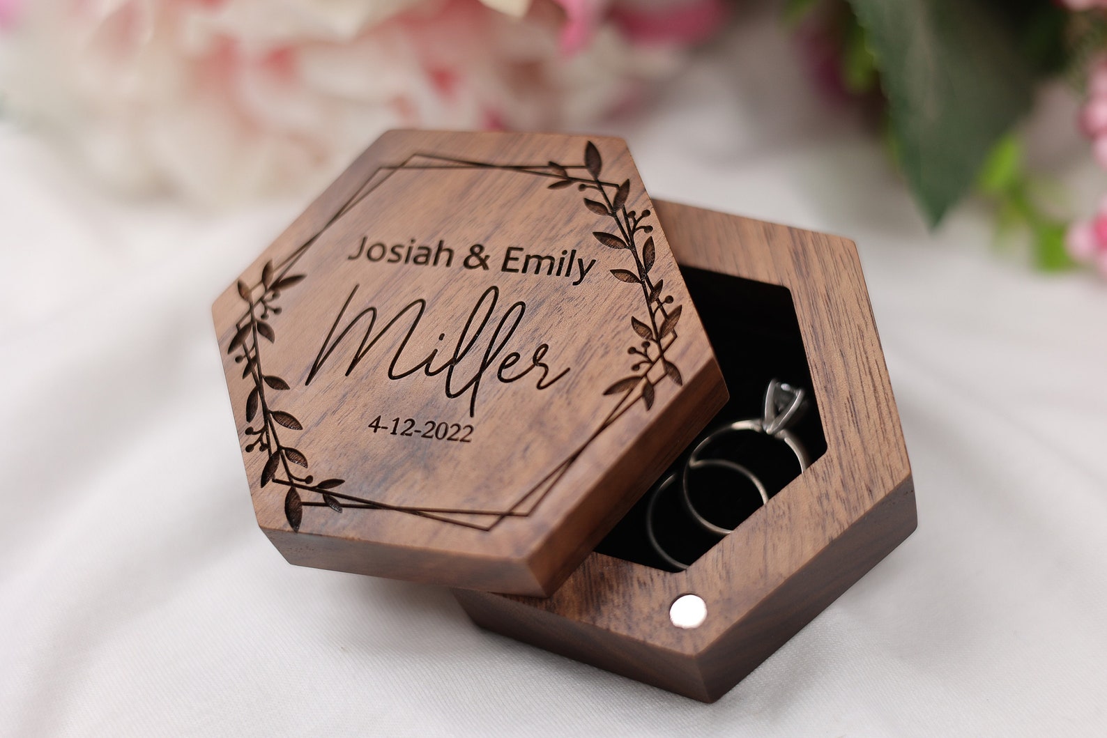 Custom Wood Ring Box for Wedding Ceremony Wooden Ring Box - Etsy