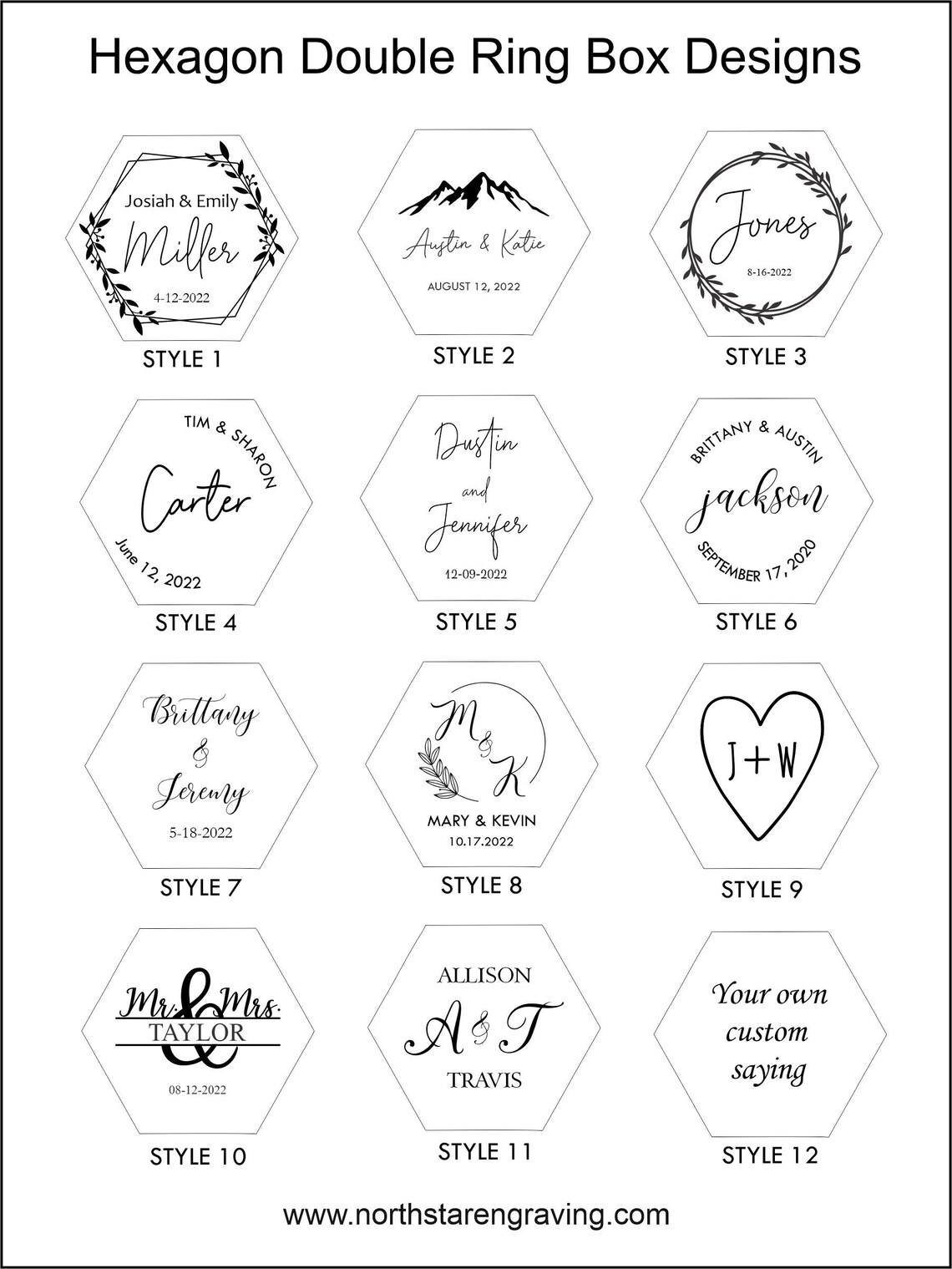 Custom Wedding Ring Box Double Wooden Ring Box Engagement - Etsy