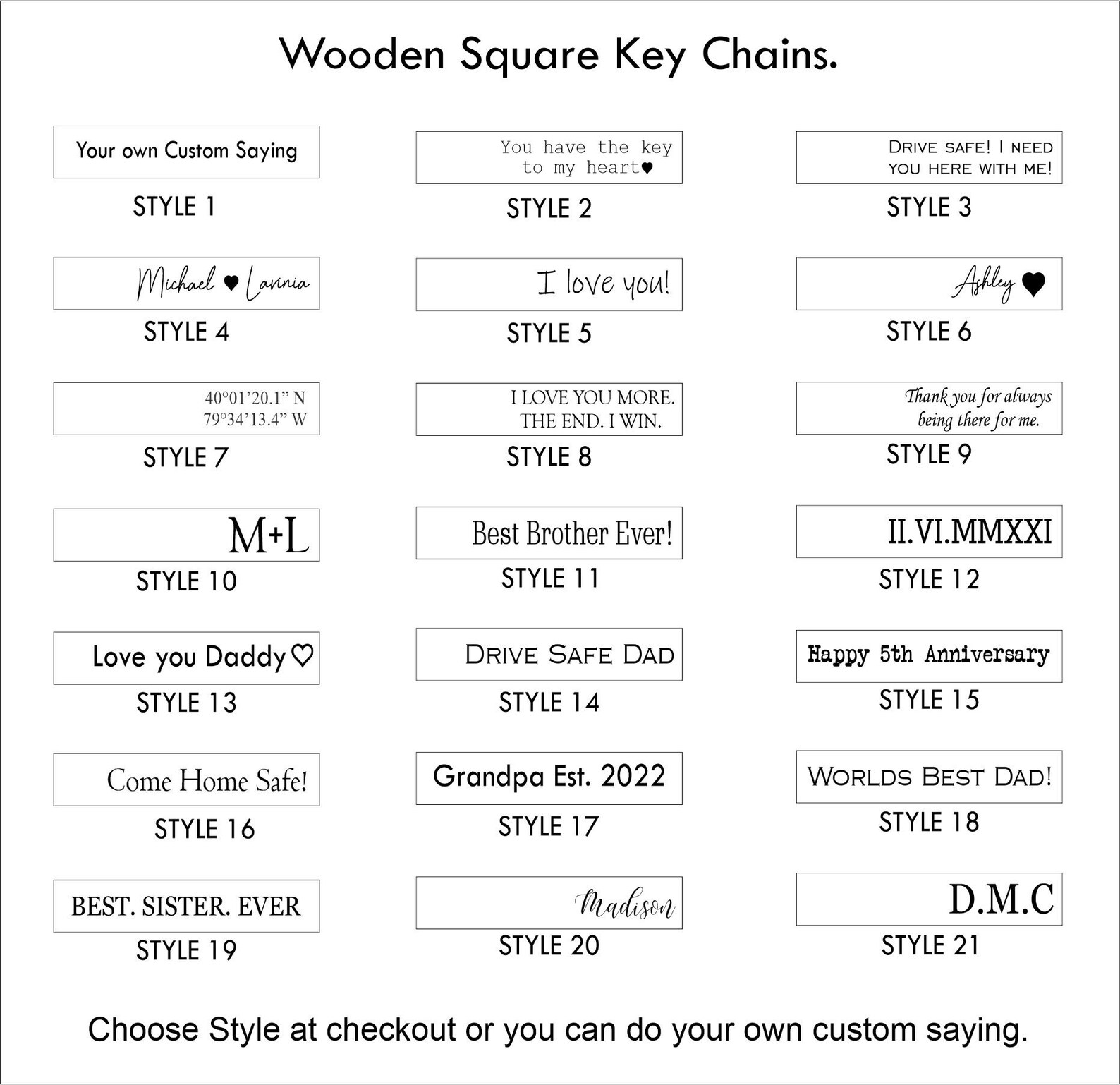 Engraved Keychain Boyfriend Keychain Personalized Wooden Bar - Etsy