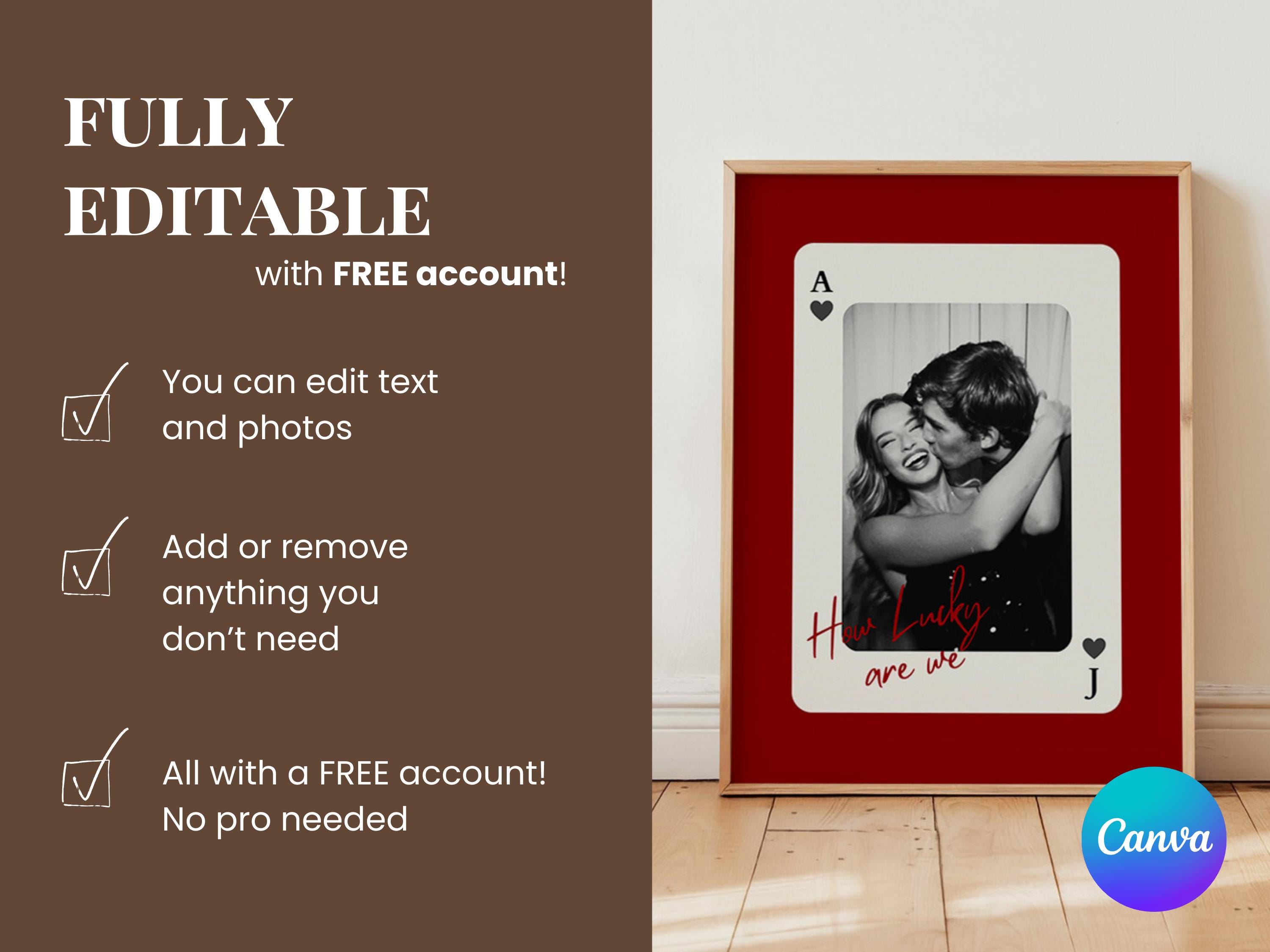Custom Playing Card, How Lucky Are We Print, Personalized Prints for ...