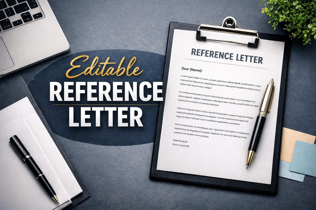 Editable Reference Letter Template for Job | Professional ...