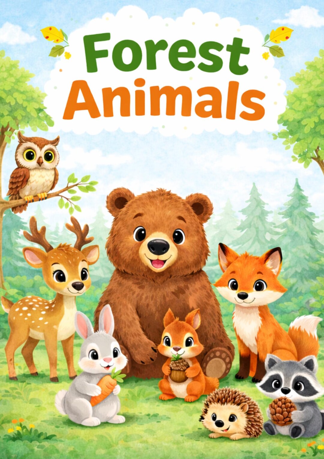 Forest Animals Preschool Bundle, Printable Activity Book, Flashcards ...