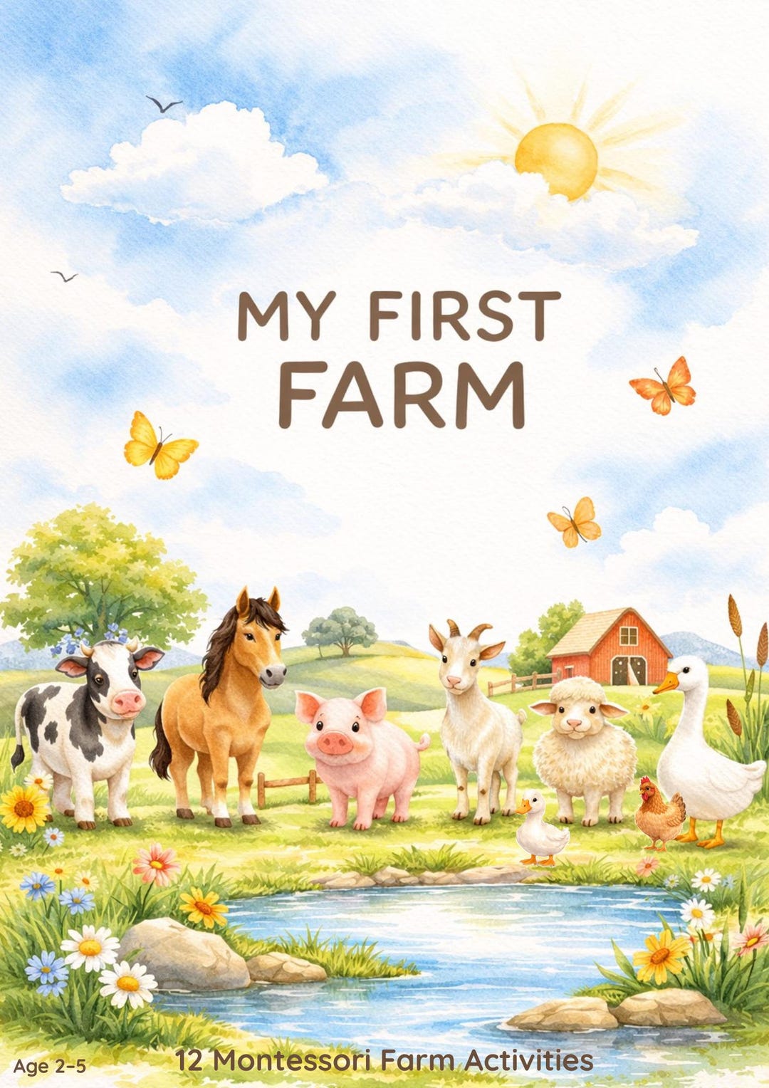 Montessori Farm Animals Activity Bundle Printable | Preschool ...