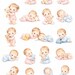 Baby Stickers PNG Bundle | Cute Baby Clipart | Baby Boy & Girl Stickers ...