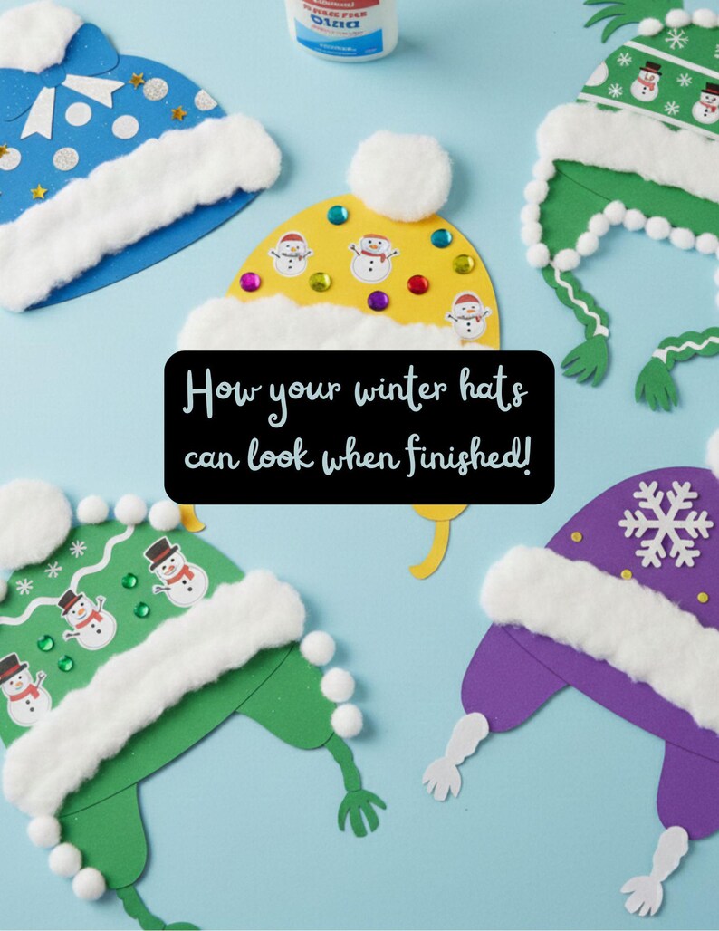 Cozy Winter Hat Craft (printable Art Activity) - Etsy