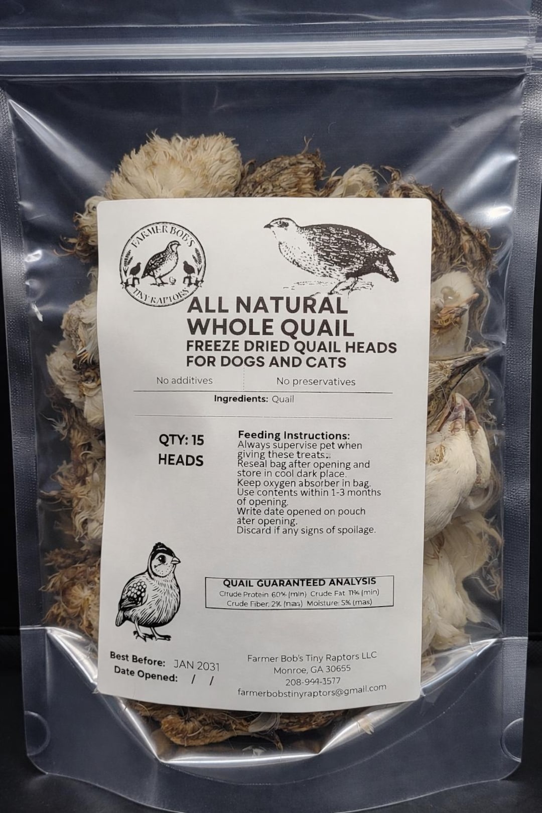Freeze Dried Quail Heads - 15 Heads - Etsy