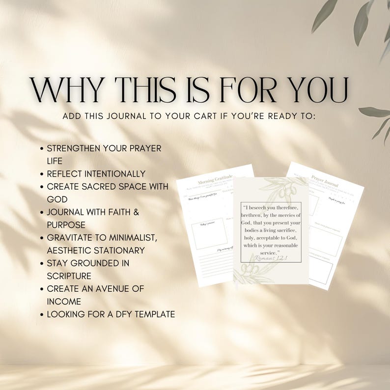 Prayer & Reflection Journal PLR MRR Editable Christian Faith-based ...