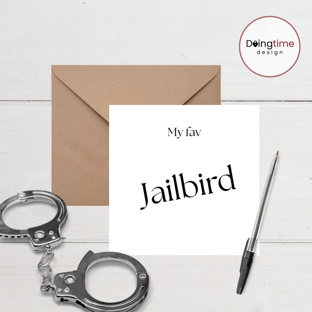 My Fav Jailbird | Funny Prison Card - Etsy