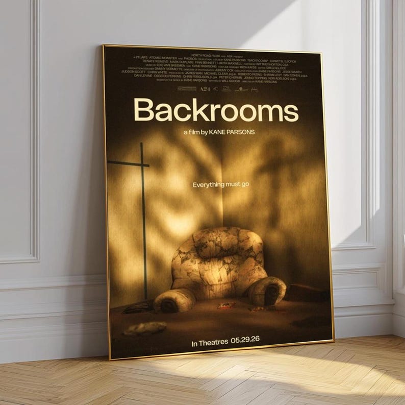 Backrooms Movie Poster 2026, Kane Parsons Horror Film Wall Art, Liminal ...