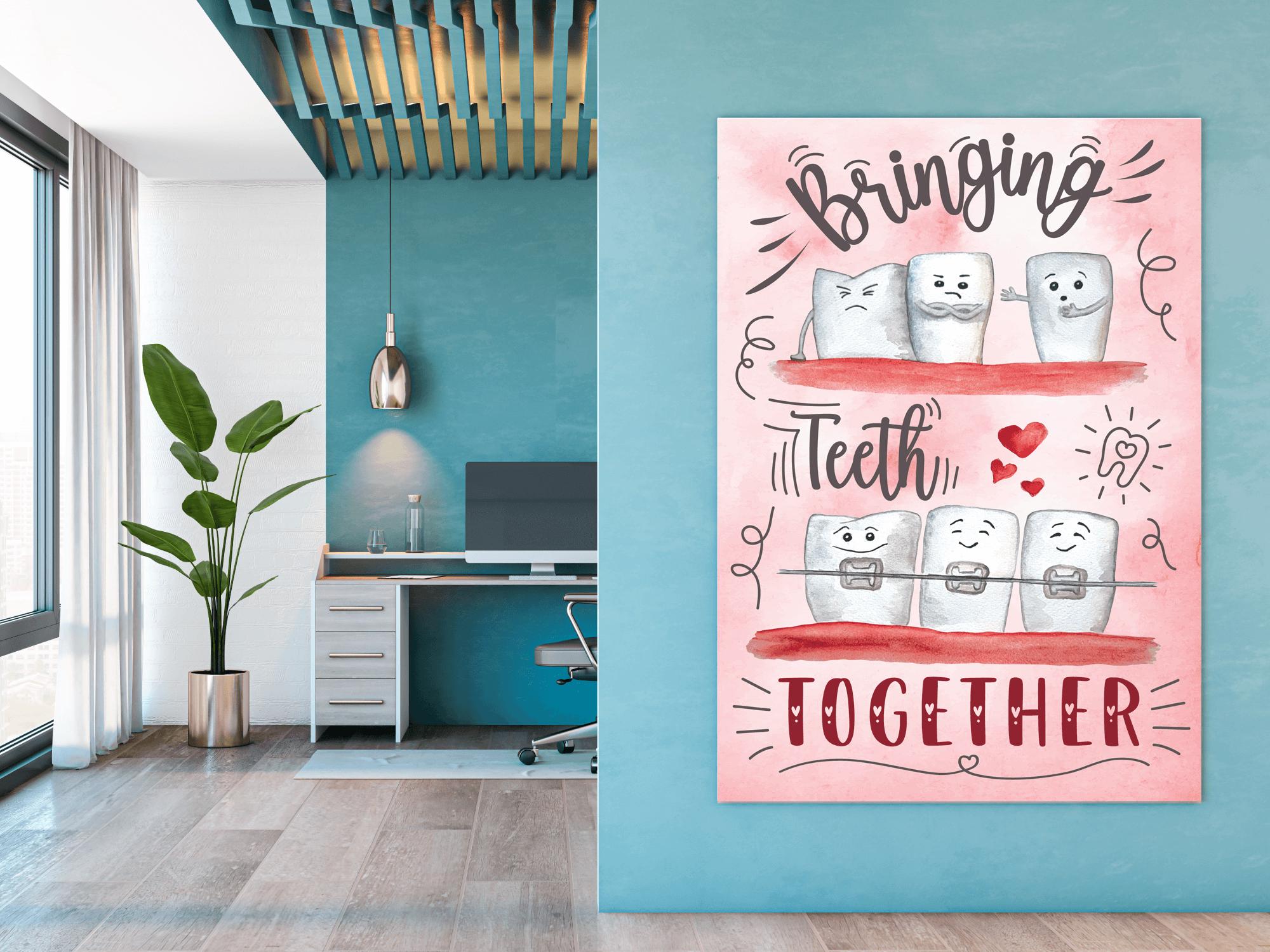 Dental Braces Matte Poster | Braces Motivation Wall Art, Orthodontist ...