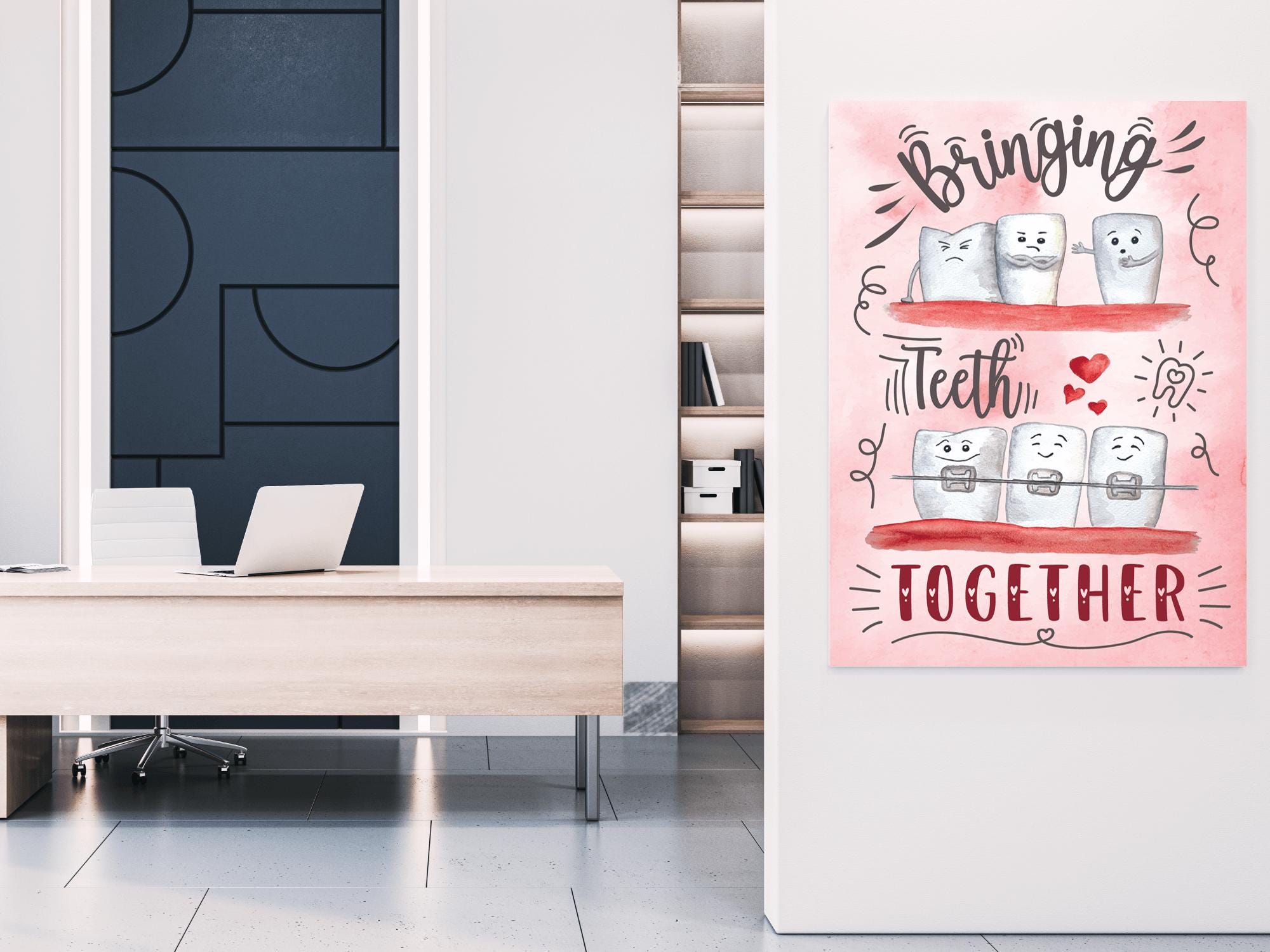 Dental Braces Matte Poster | Braces Motivation Wall Art, Orthodontist ...