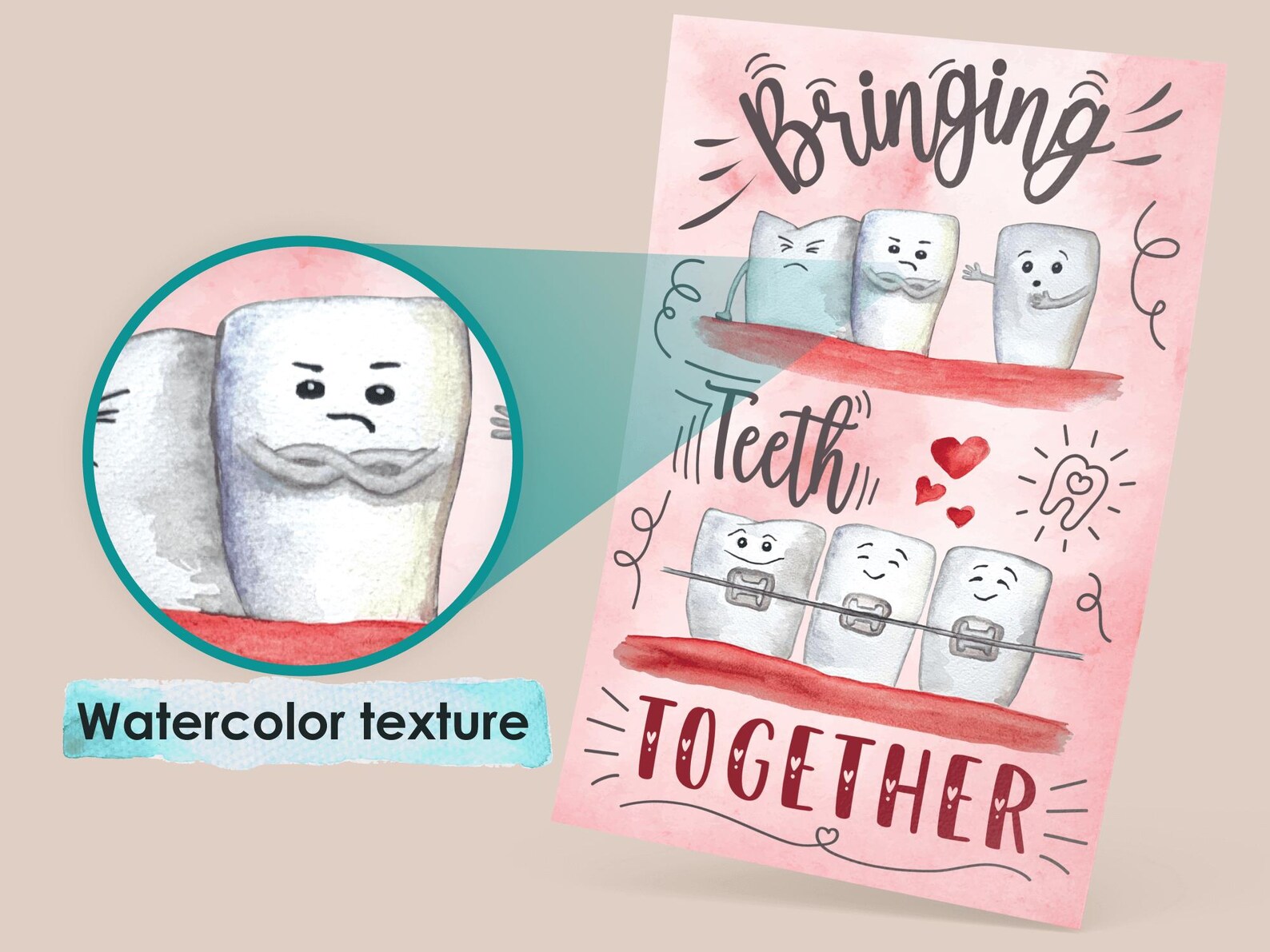 Dental Braces Matte Poster | Braces Motivation Wall Art, Orthodontist ...