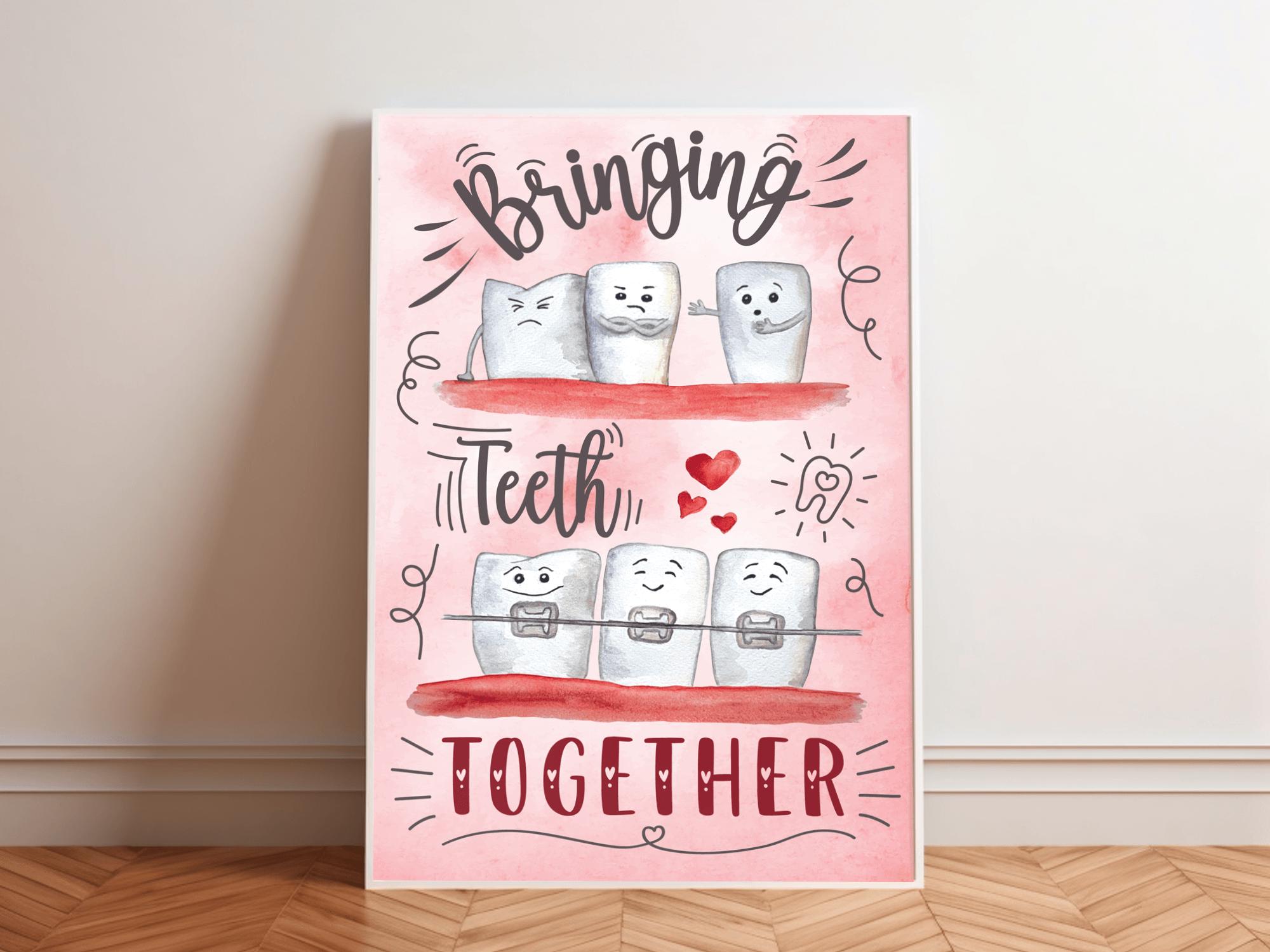 Dental Braces Matte Poster | Braces Motivation Wall Art, Orthodontist ...