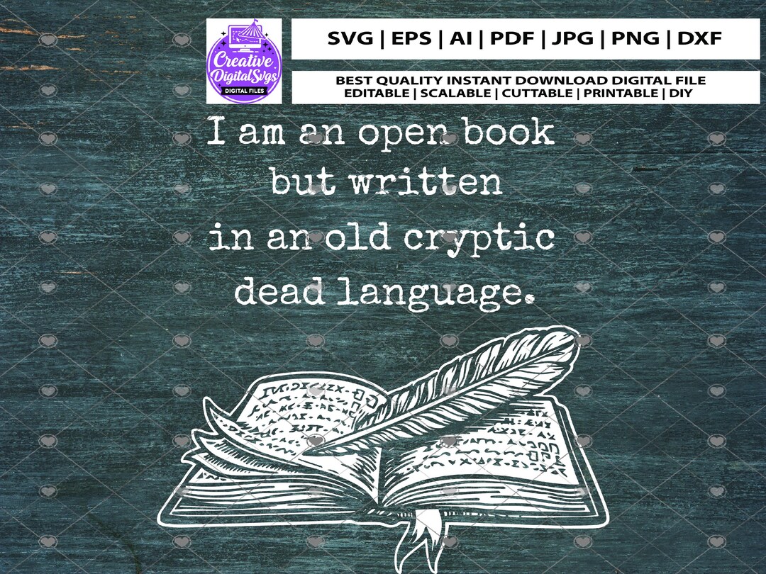 I Am Open Book SVG, Book Lover Sublimation, Bookworm Svg, Reader Svg ...