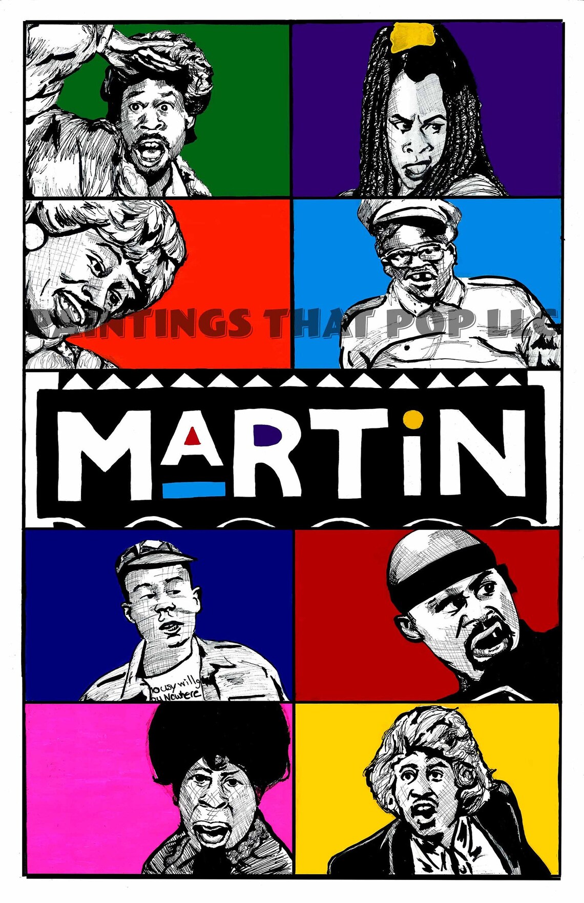 MARTIN Characters 11x17 Tabloid Poster Print watermark Not on - Etsy