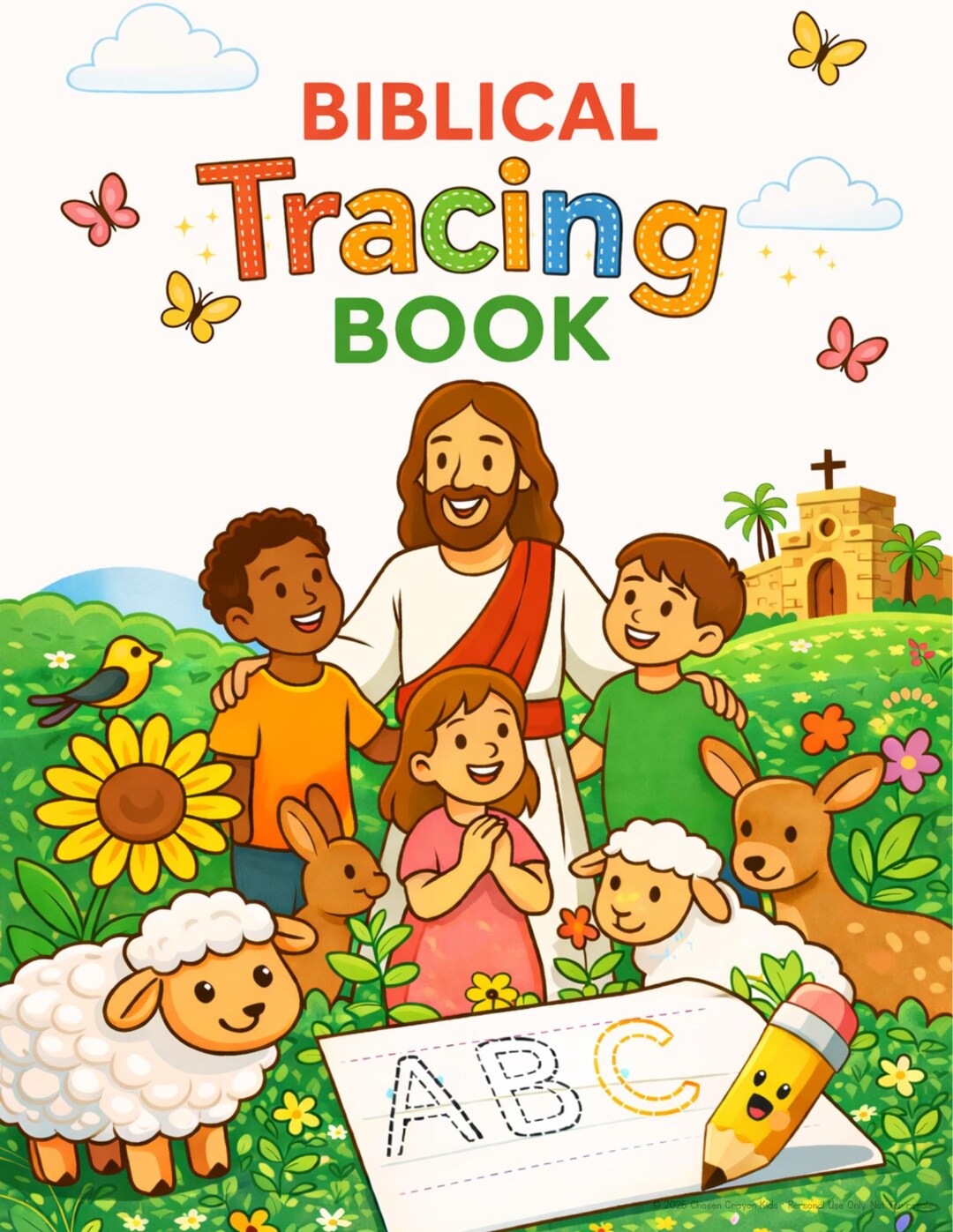 Biblical ABC Tracing Book for Kids | Christian Alphabet Workbook ...